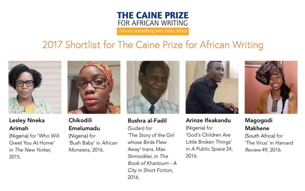 Africa in Dialogue Interviews The Caine Prize For African Writing 2017 ...