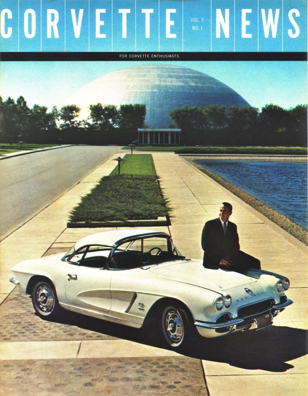 Neil Armstrong Corvette Picture 60s