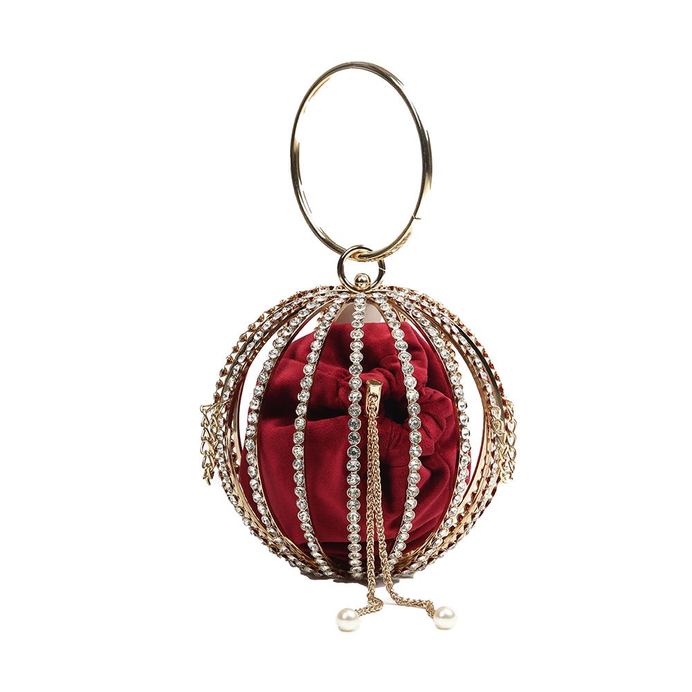 Ball Cage Clutch — 305 — Maroon - Mybeautystand - Medium