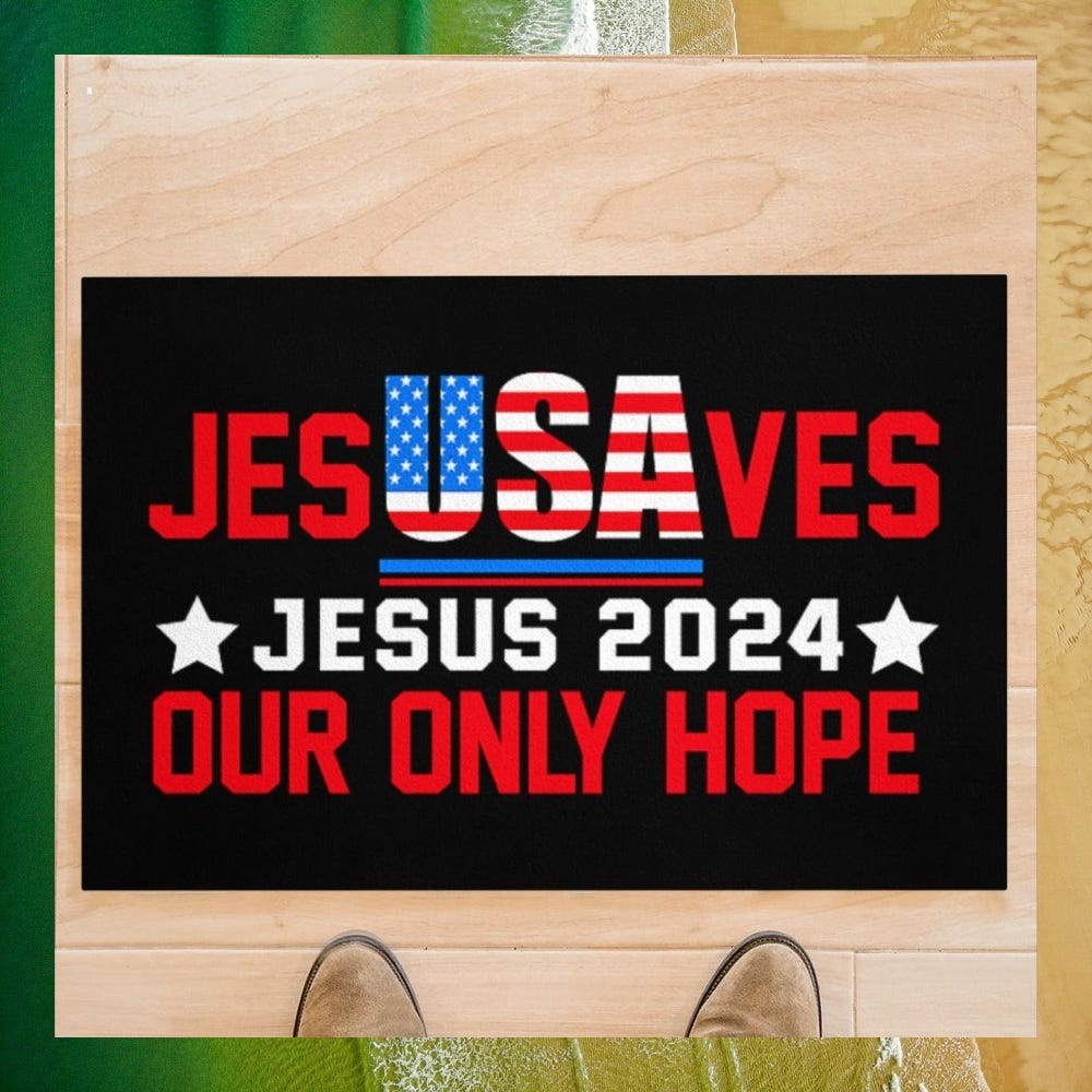 HOT Jesus Saves Jesus 2024 Our Only Hope Doormat | by Kokfashion Store ...
