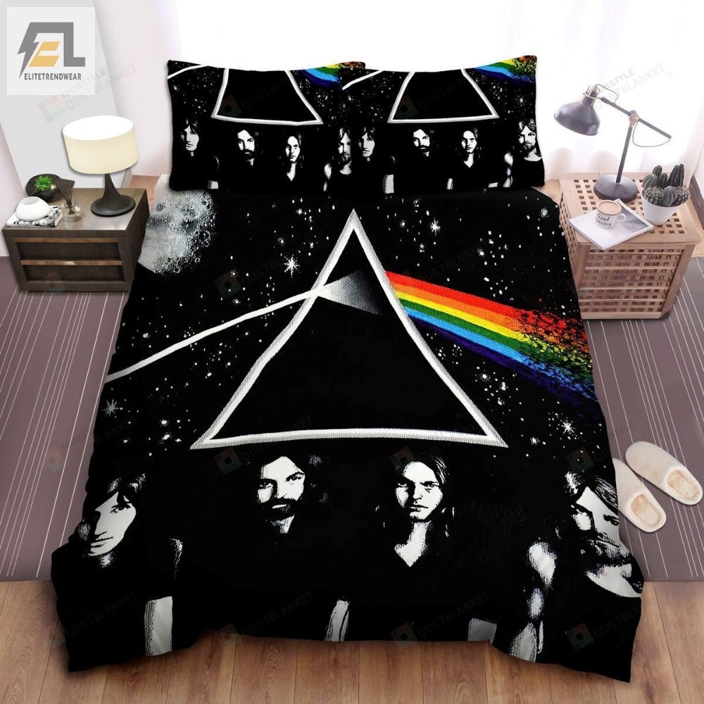 Pink Floyd Members Photo On The Dark Side Of The Moon Album Cover Bed ...