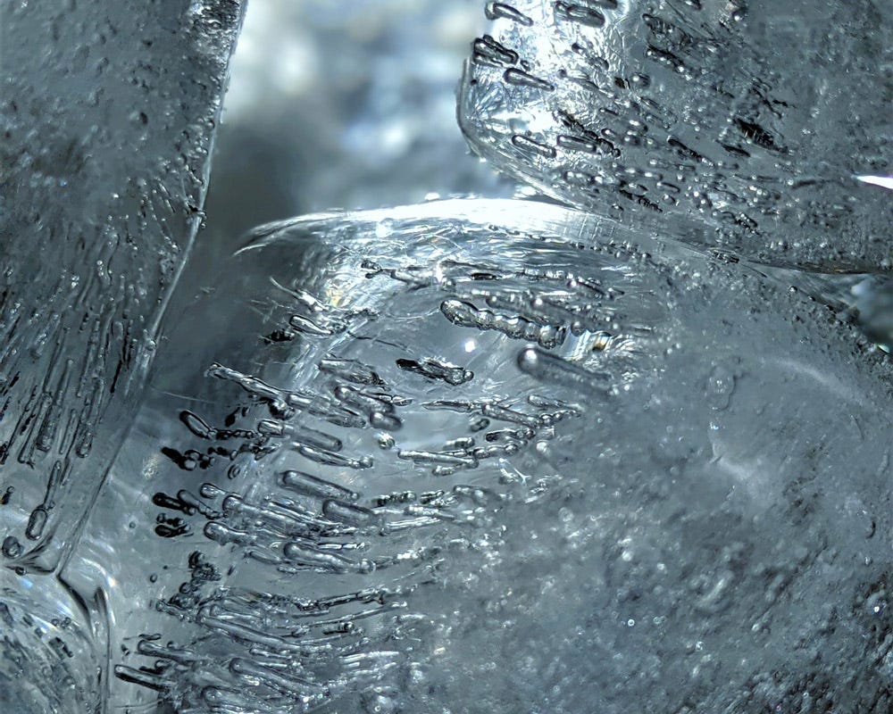 Ice water. I think to put more ice in my water. | by Rebecca A. Barrett ...