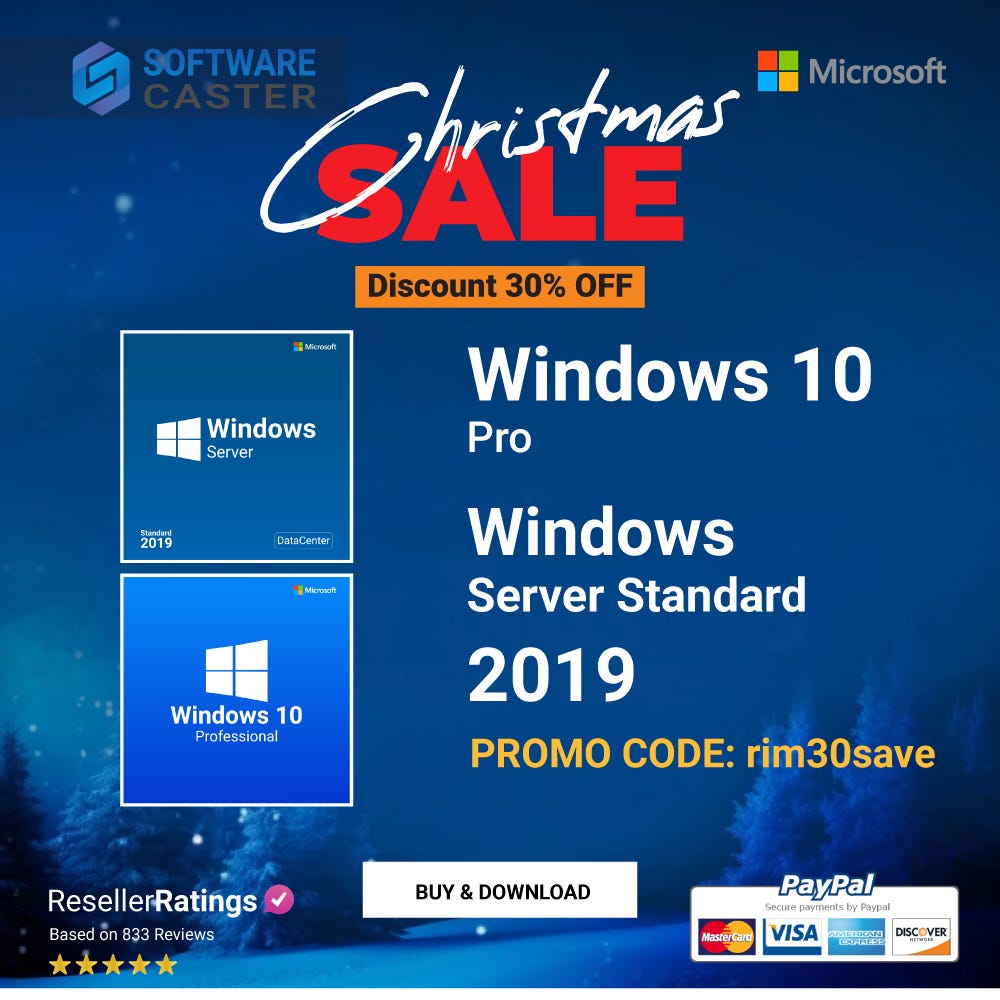 SoftwareCaster’s Christmas Sale on Microsoft Windows 10 Pro & Windows ...