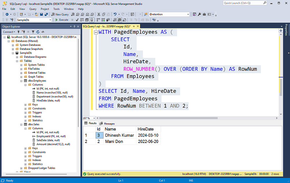 The Hidden Magic of ROW_NUMBER() in SQL Server — Revealed! | by Nagaraj ...