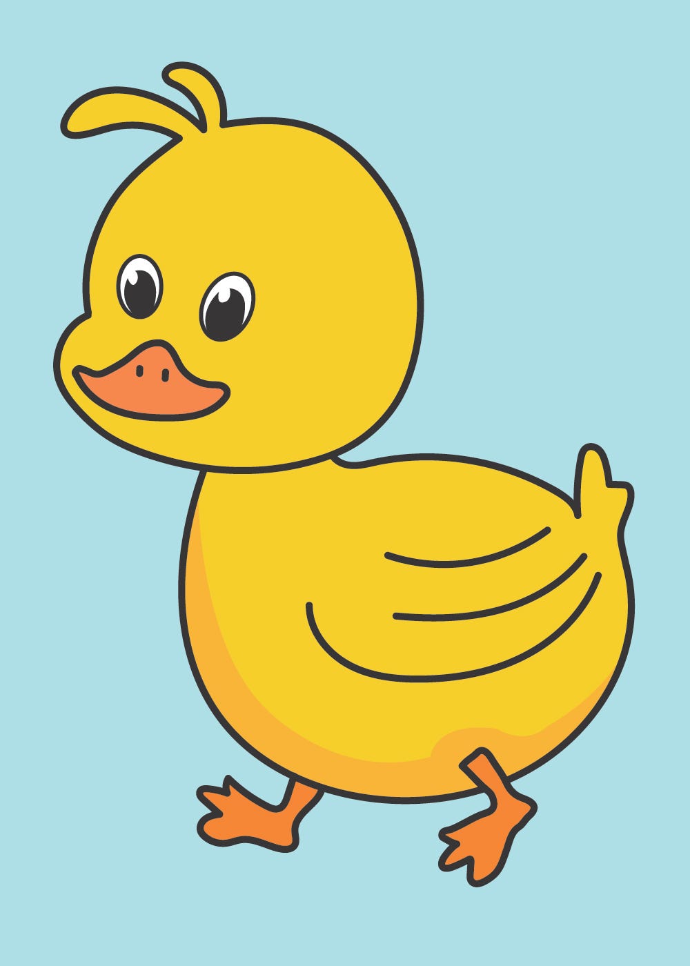 How to Draw a Baby Duck — Step By Step - Storiespub - Learn With Fun ...