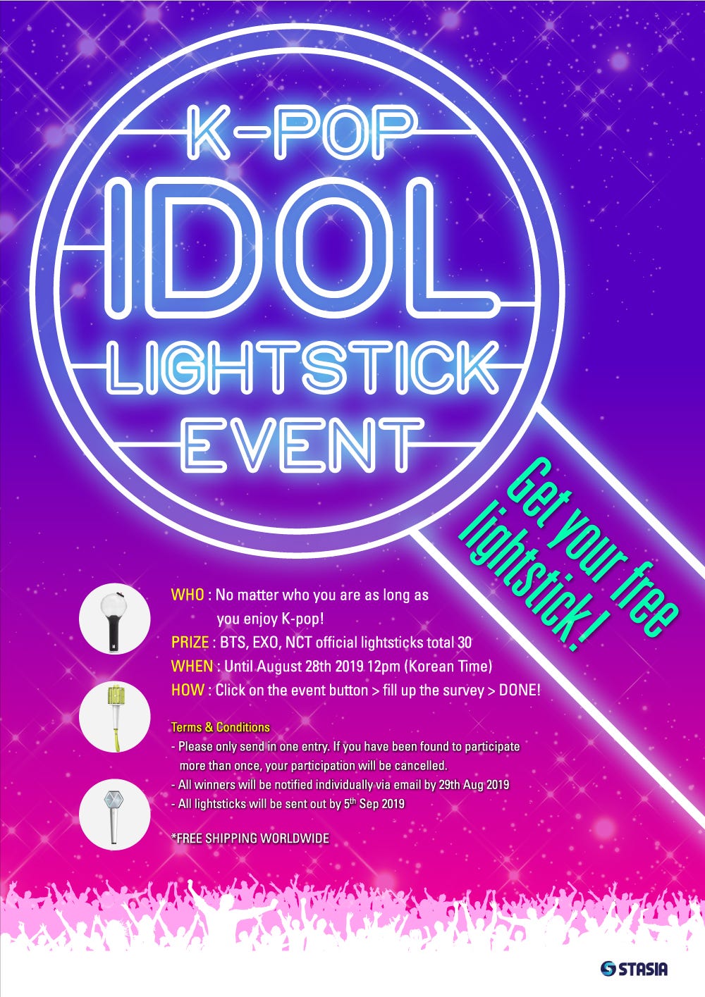 STASIA Newsletter (2019.08.23). [STASIA K-POP IDOL LIGHSTICK EVENT ...