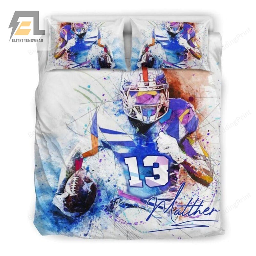 Personalized Custom Duvet Cover Football Bedding Set With Your ...