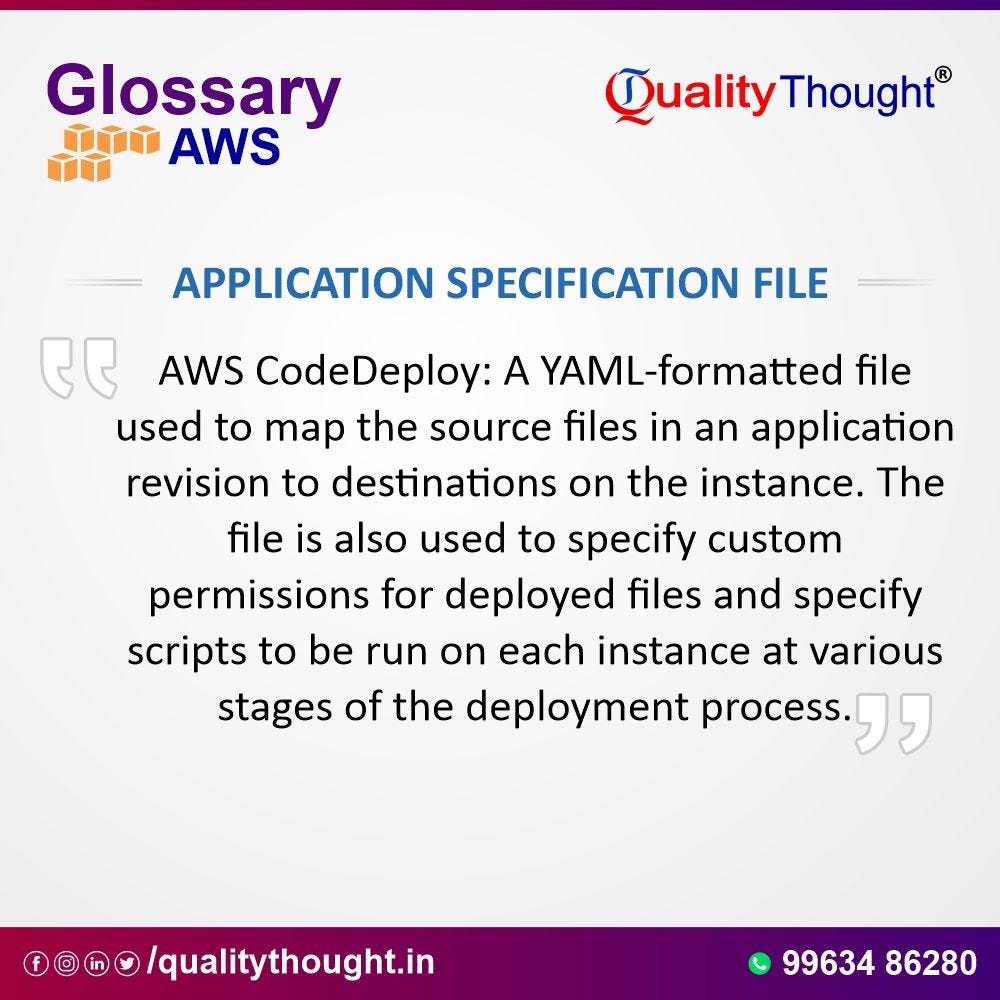 AWS Training In Hyderabad | Application Specification File - Quality ...