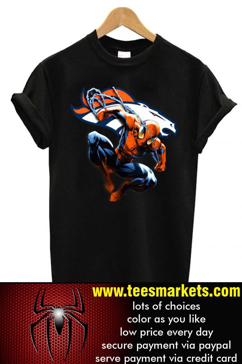 Spiderman Denver Broncos New T shirt | by Riscarutzie | Medium
