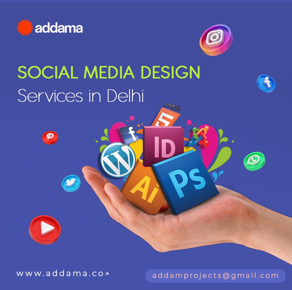 Social media design services in Delhi - Addamaco - Medium