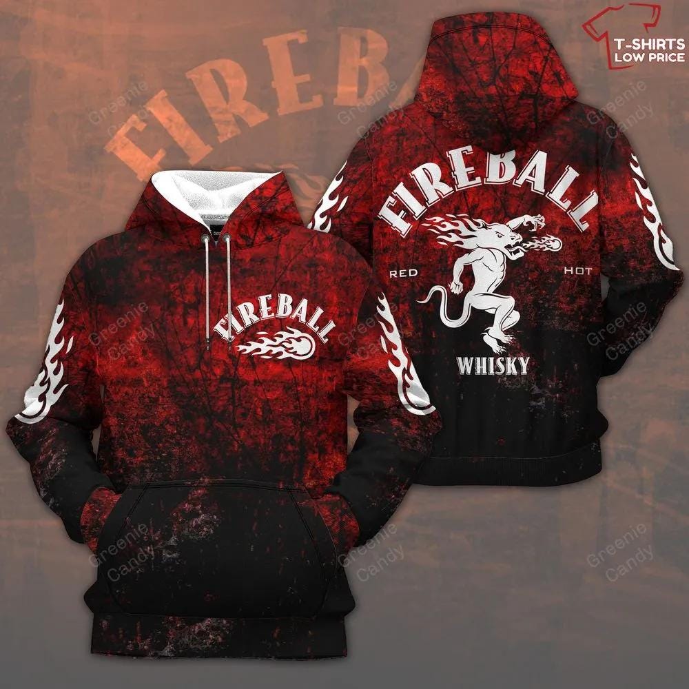 Fireball Whiskey 3D Hoodie All Over Print | by Robby Zamora | Mar, 2024 ...
