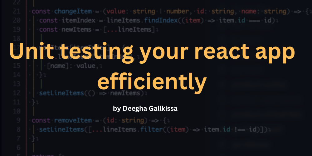 Unit testing your react app efficiently | by Deegha galkissa | Medium Unit testing your react app efficiently | by Deegha galkissa | Medium