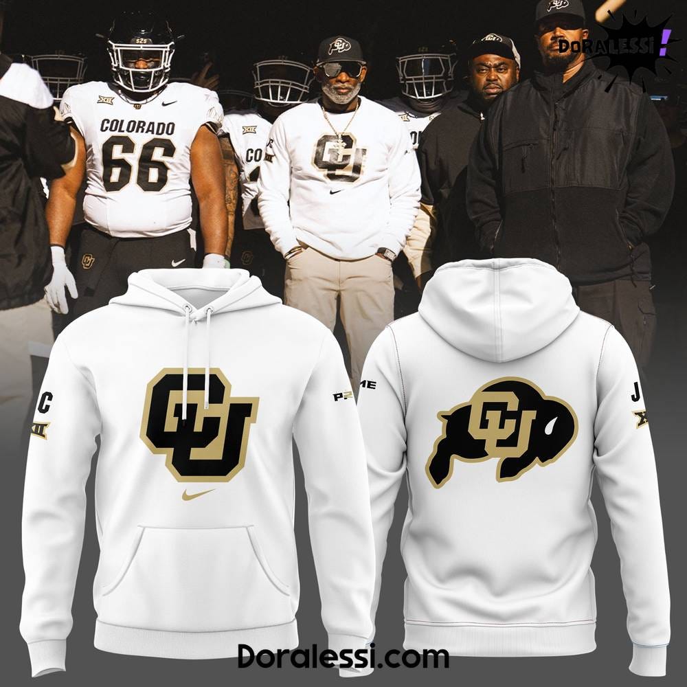 Colorado Buffaloes Football Coach Prime Limited Edition White Hoodie ...