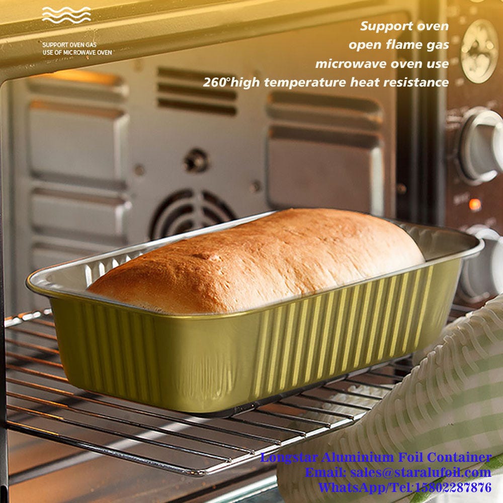 Golden Heat sealing smooth foil container | by Lily@Longstar Aluminum foil container | Medium