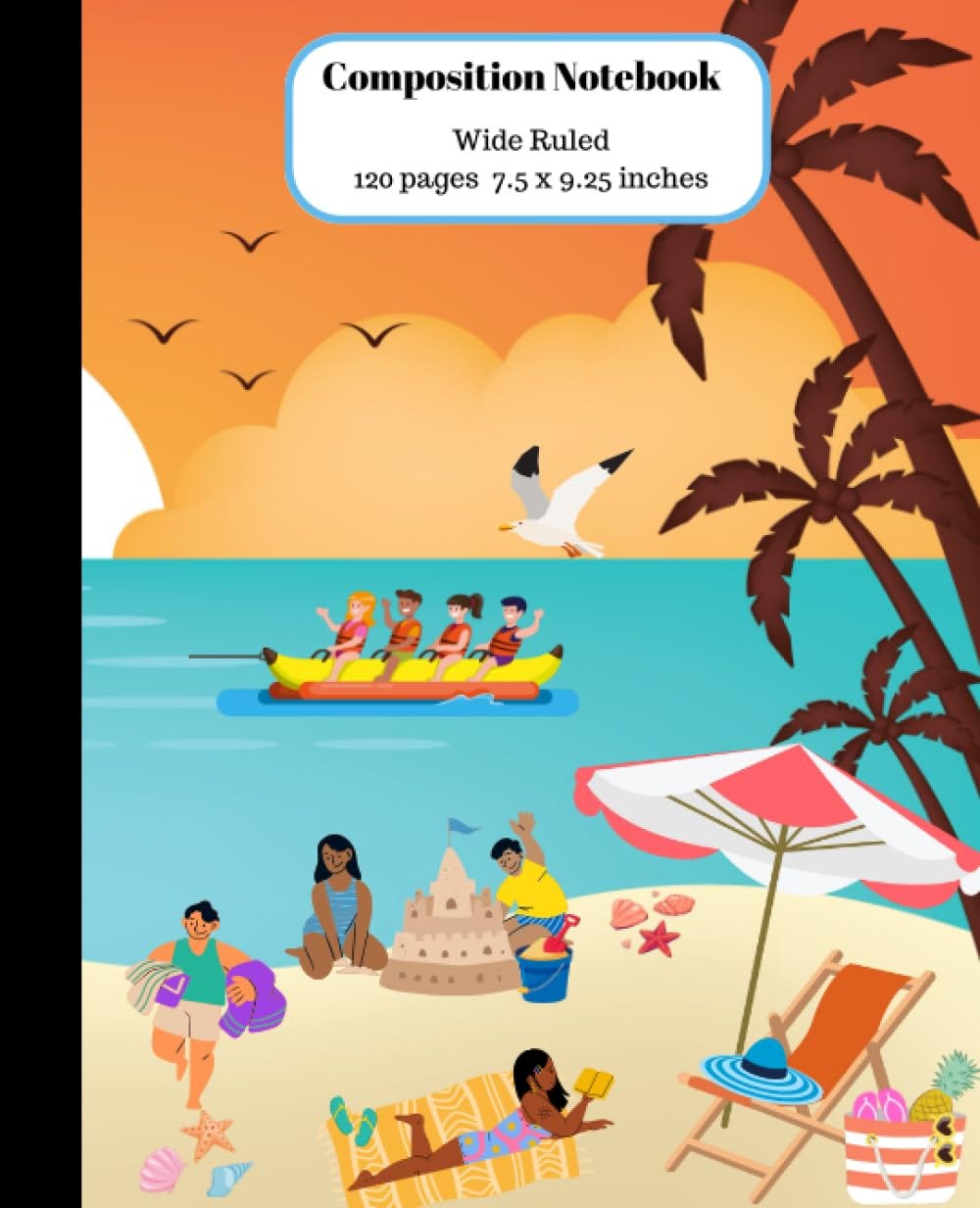 [PDF][BEST]} Beach Wide Ruled Composition Notebook: Wide Ruled for ...