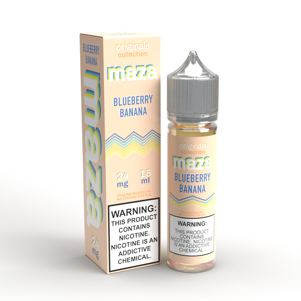 Chill Out with Blueberry Banana Ice Nic Salt - Maza E-Liquid - Medium