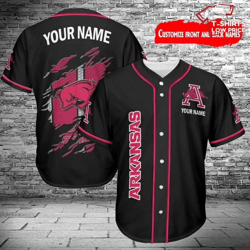Personalized Arkansas Razorbacks Baseball Jersey Shirt | by Mendler ...