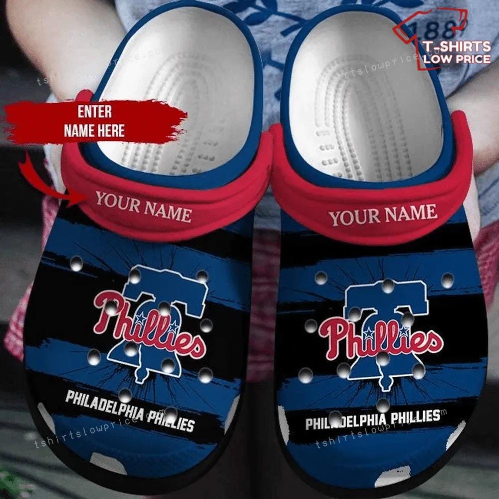Phillies Personalized Crocs Clog Slippers Custom Name | by Cornelio ...