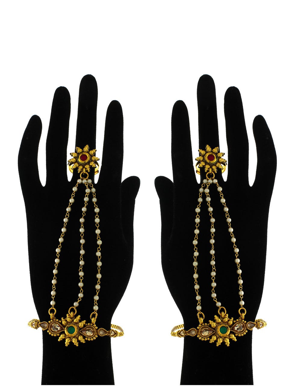 Get Beautiful Design of Hand Bracelet with Ring for Women | by Swastika ...