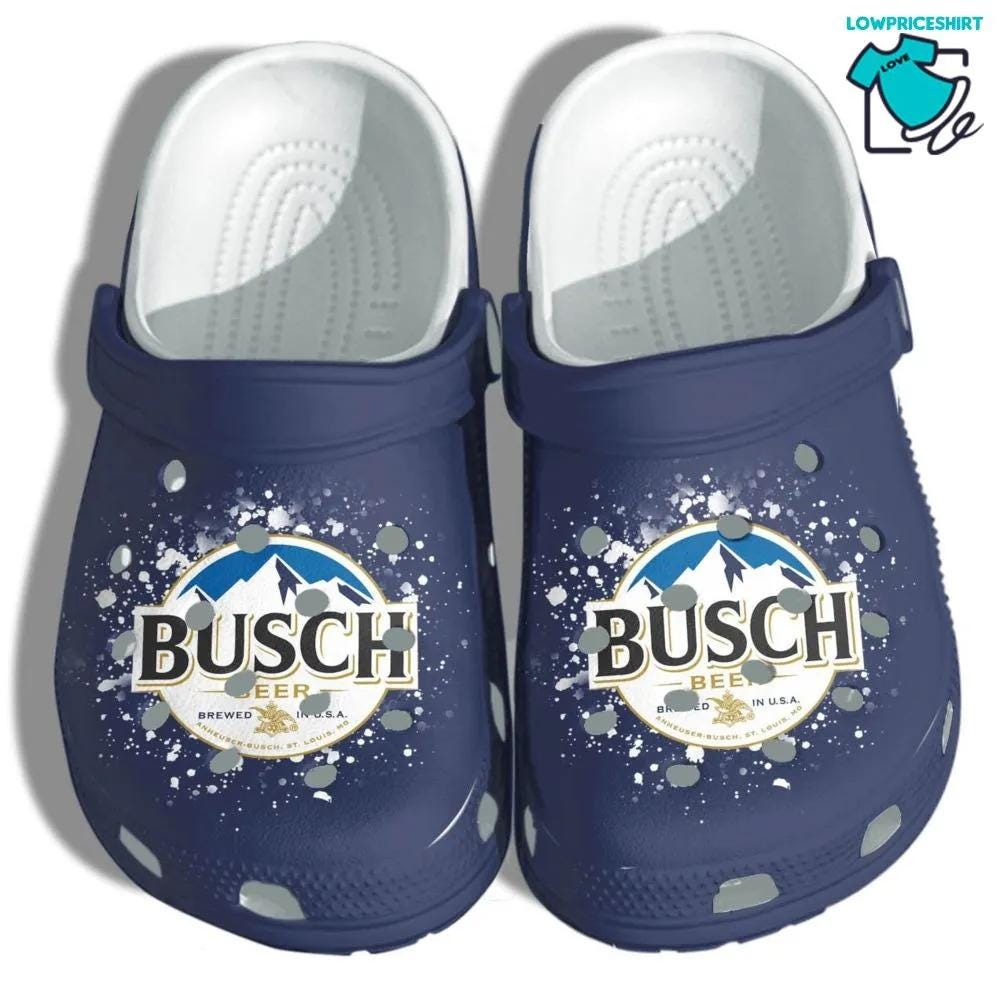Busch Beer Funny Clogs Busch Beer Crocs Clog Shoes | by Jay Merritt ...