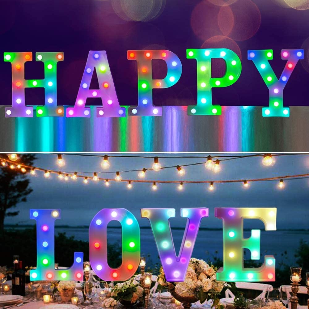 Pooqla Colorful LED Marquee Letter Lights with Remote | by Ali Abbas ...