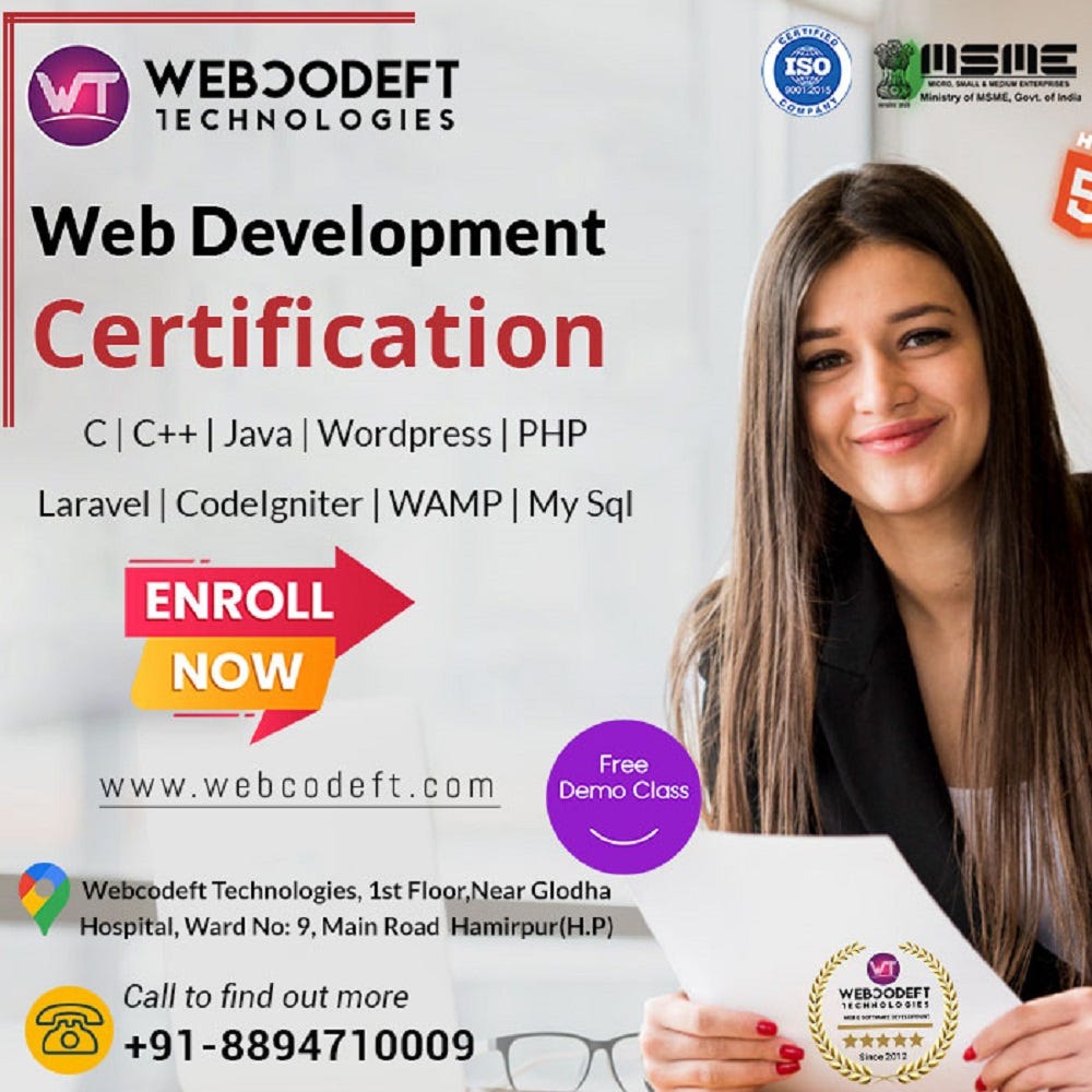 WeLearn Full Stack Web Development Training with Top Industrial Experts - Webcodeft Technologies ...