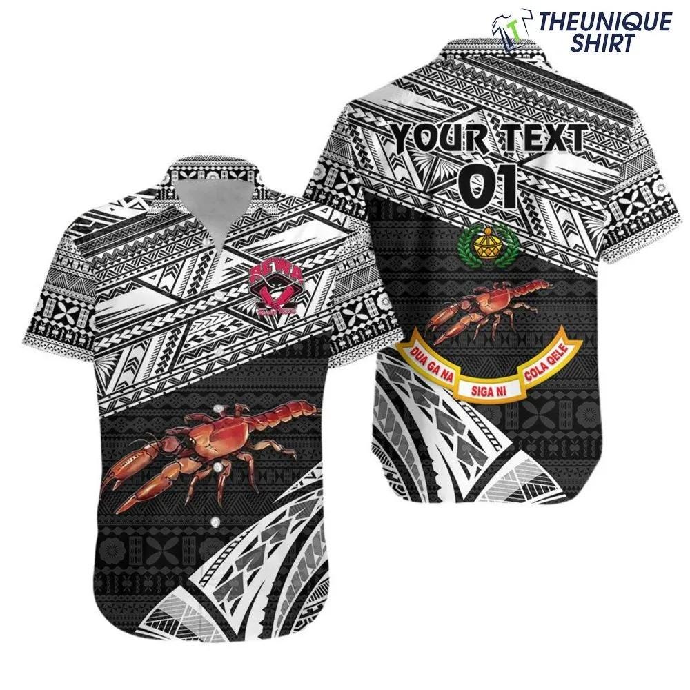 Personalized Fiji Rewa Rugby Union Short Sleeve Hawaiian Shirt For Men ...