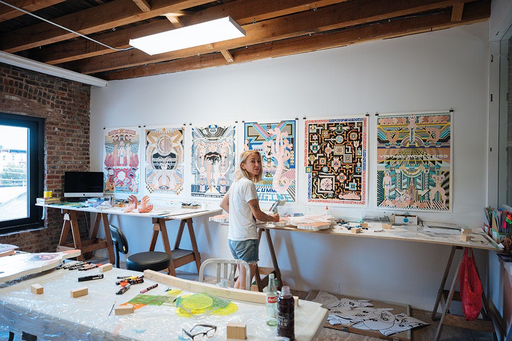 When virtual becomes reality. Artists Jess Johnson, in New York, and ...