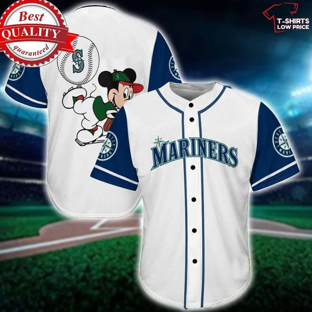 MLB Seattle Mariners Mickey Mouse Baseball Jersey | by Rafael Pfeiffer ...