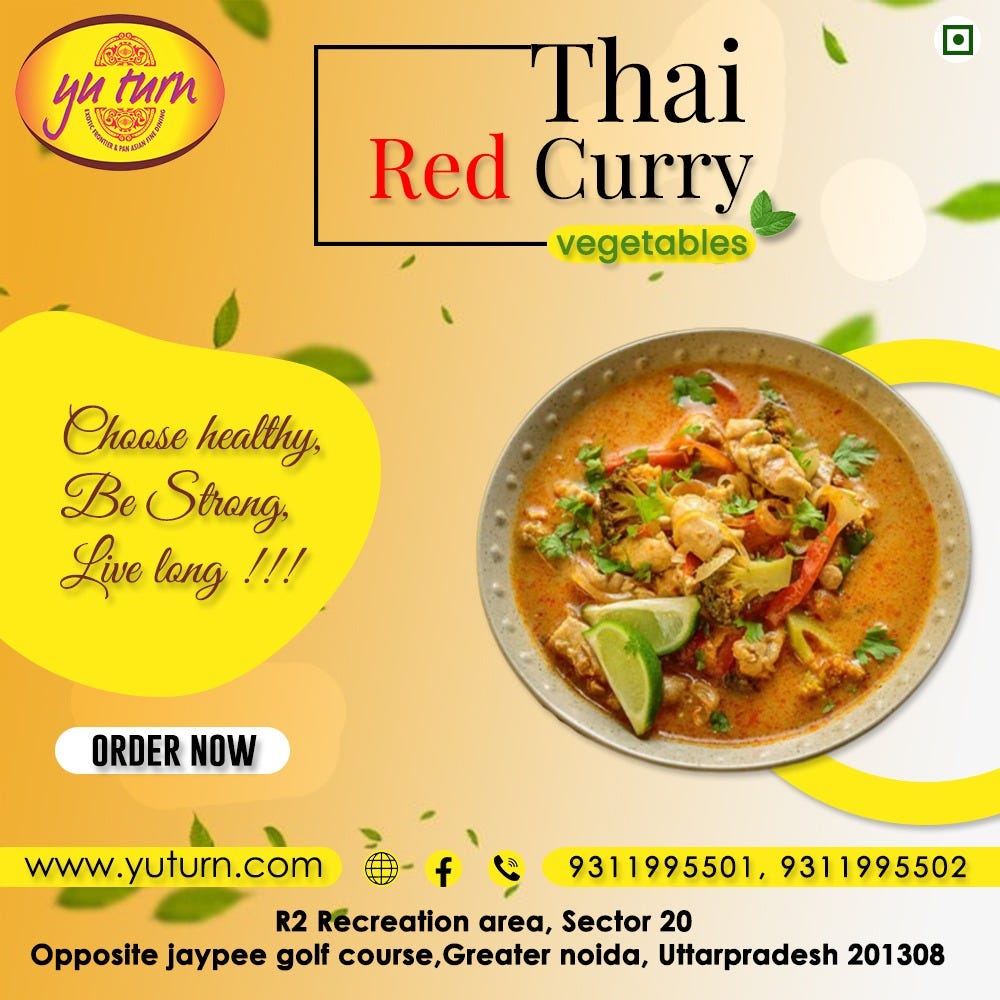 Thai Red Curry Veg — Yuturn - Yuturn Restaurant - Medium