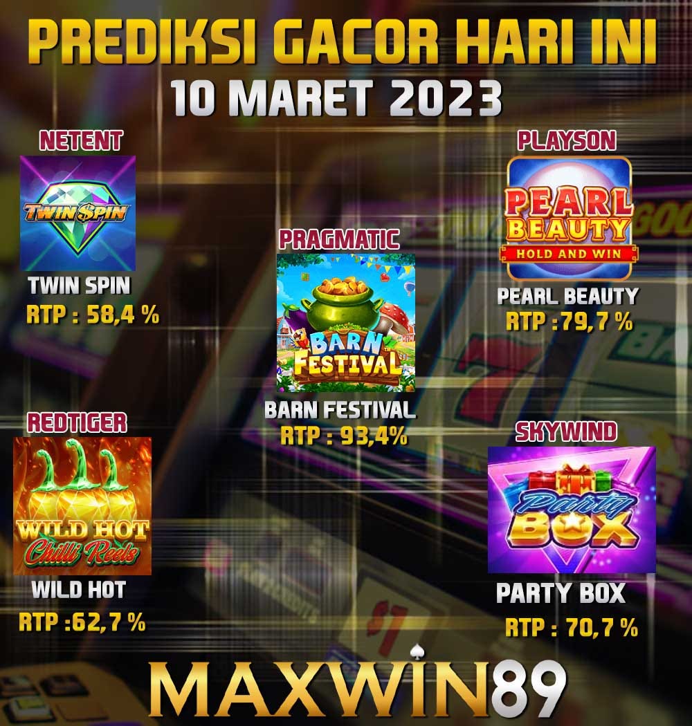 Prediksi Slot Gacor 10 Maret 2023 Maxwin89 - Maxwin89 Official - Medium
