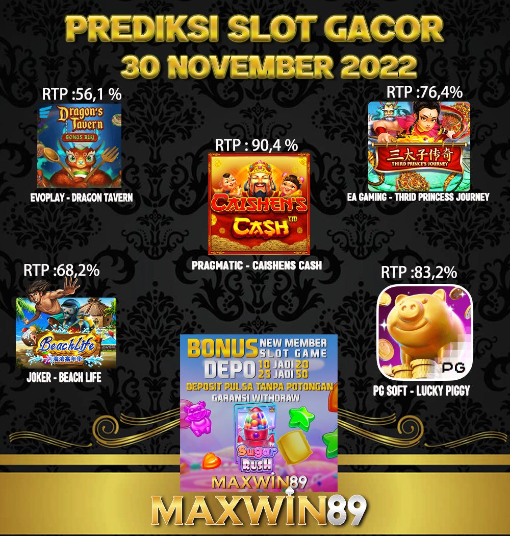 Prediksi Slot Gacor 30 NOVEMBER 2022 Maxwin89 - Landakemas - Medium
