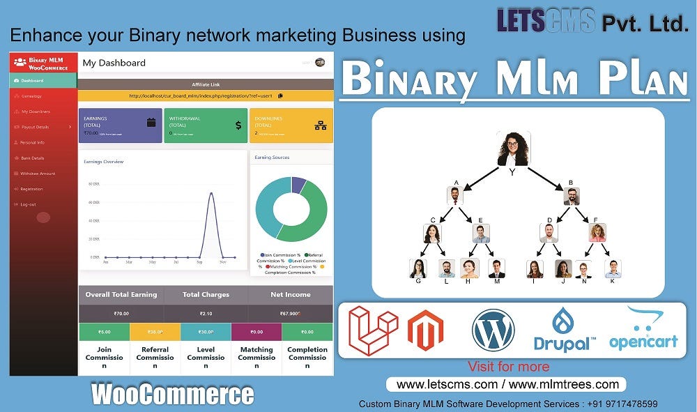 What is Binary MLM Plan & How It Work? | Binary MLM Software Installed in WordPress | LETSCMS ...