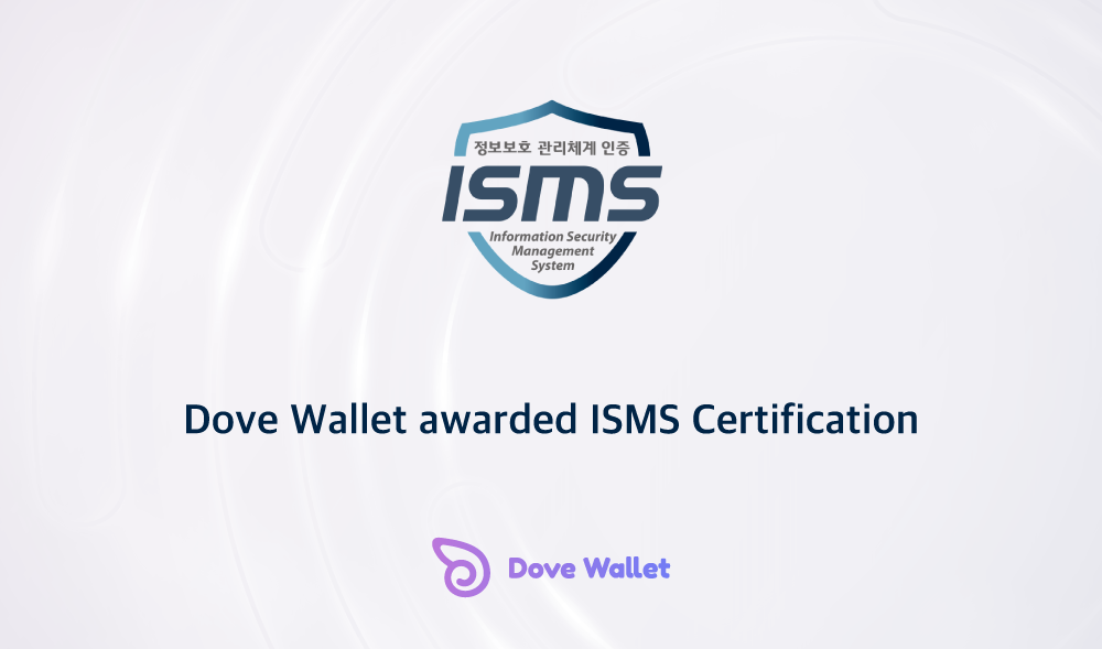 Dove Wallet obtains ISMS certification | by BTX | btx_exchange_en | Medium