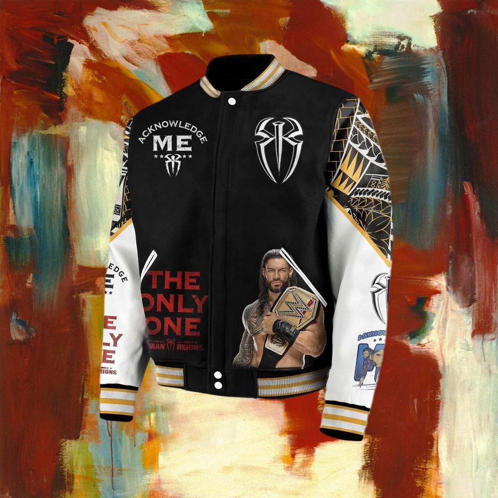 NEW Roman Reigns Acknowledge Me Baseball Jacket - Astarstyle Worldwide ...