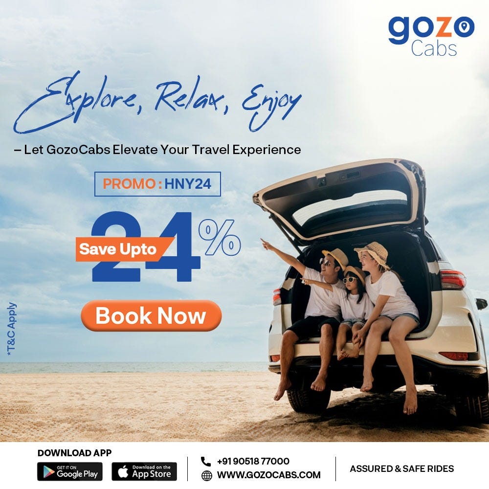 Explore the world, relax in transit, and enjoy the ride — GozoCabs is ...
