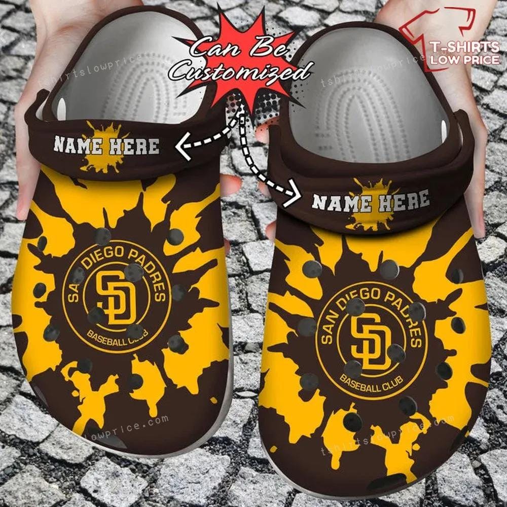 pERSONALIZED sAN dIEGO pADRES cOLOR sPLASH cROCS cLOG sHOES | by ...