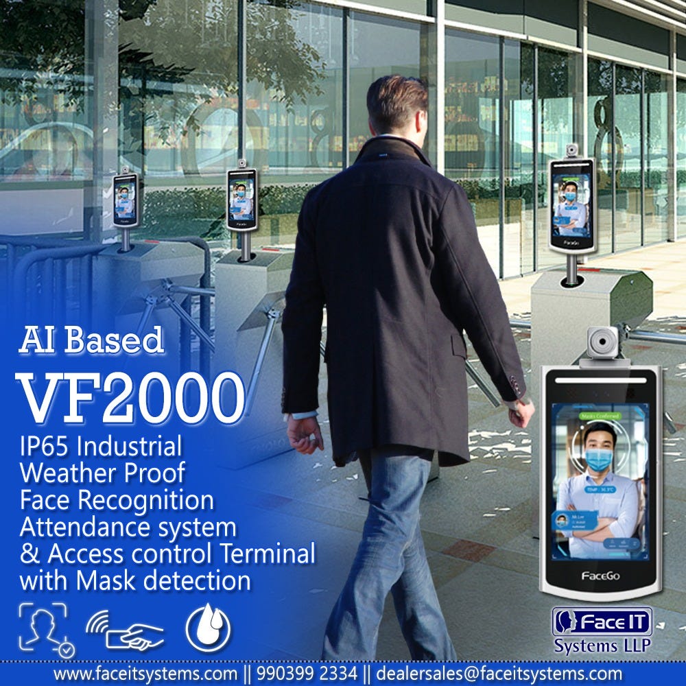 Introducing The 🚀vf2000 Ai Based Industrial Face Recognition Attendance
