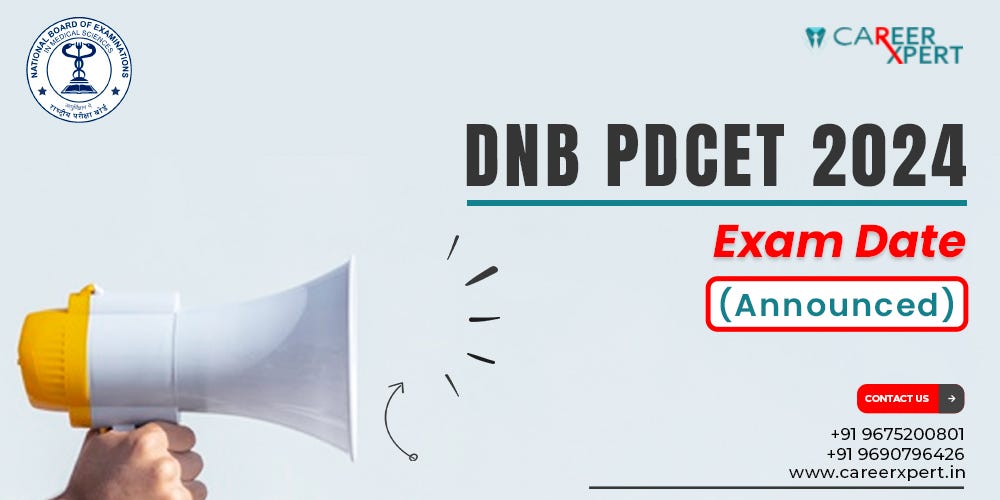 The DNB PDCET 2024 exam date has been announced. Check the applications ...