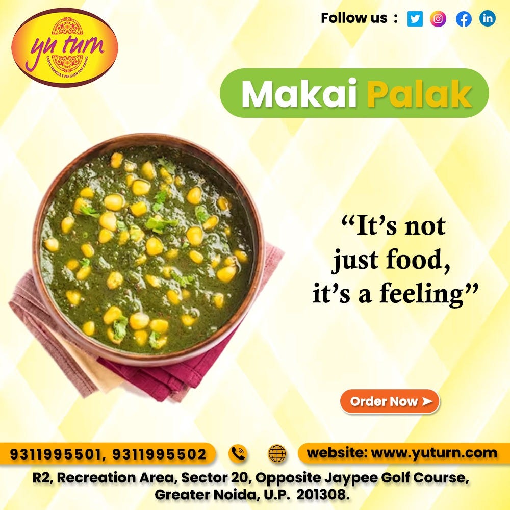 “A delicious twist on a classic dish! Try this Makai Palak for a ...