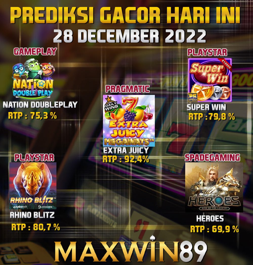 Prediksi Slot Gacor 28 DESEMBER 2022 Maxwin89 - landak basah5 - Medium