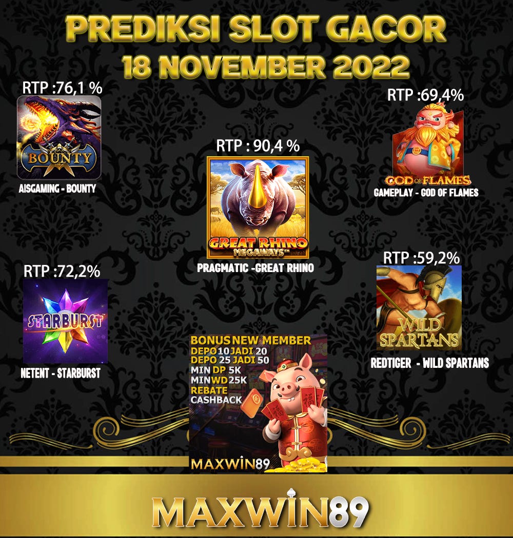 Prediksi Slot Gacor 18 NOVEMBER 2022 Maxwin89 - landak basah4 - Medium