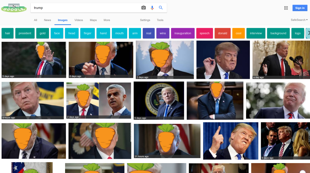 Blocking the face of Donald Trump on the Web using AI | by Oleksandr ...
