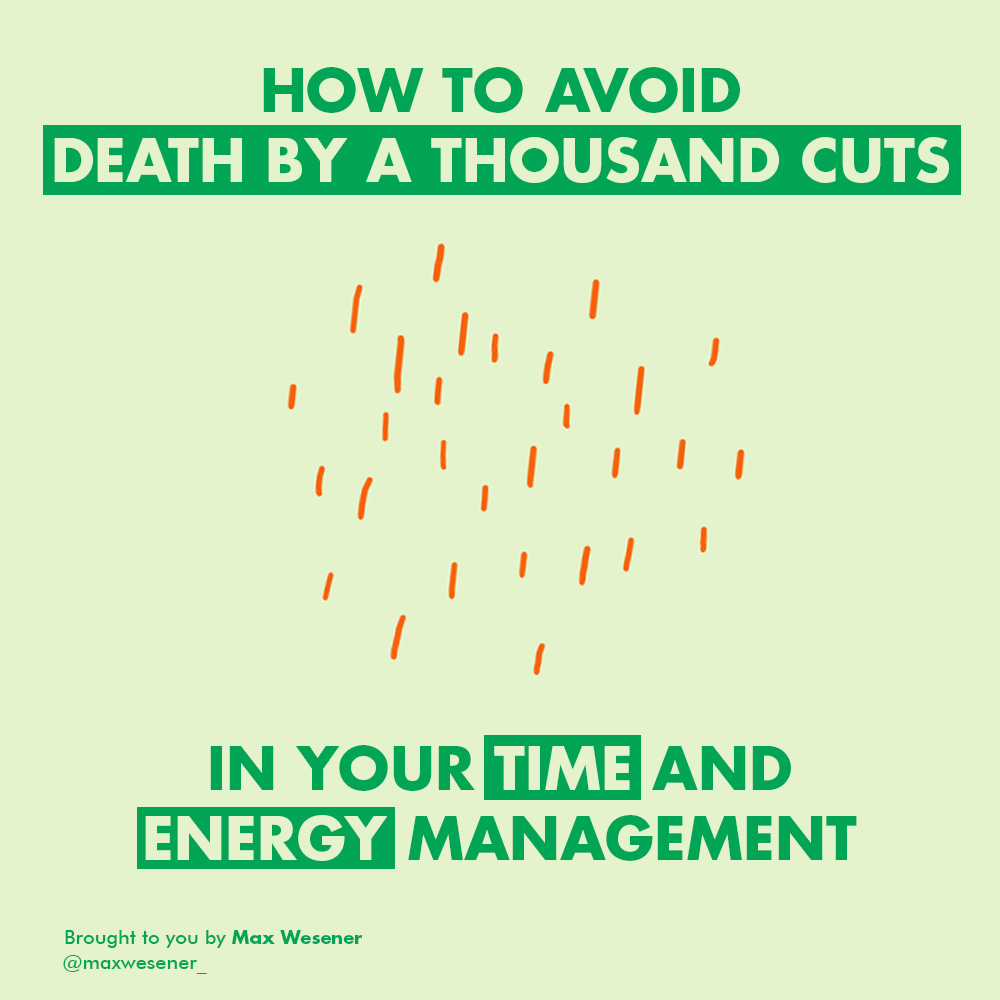 How to Avoid Death By A Thousand Cuts | by Max Wesener | Medium