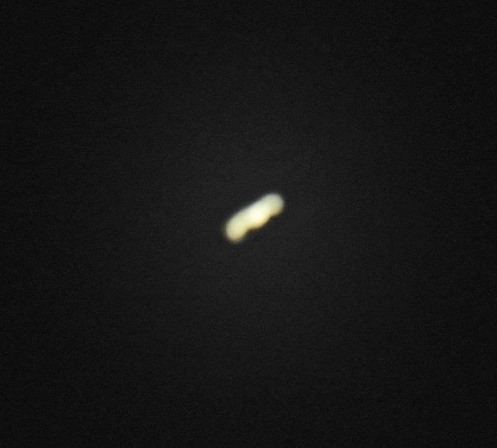 Internally Lit Object Captured,. I was sky-watching when I spotted an ...