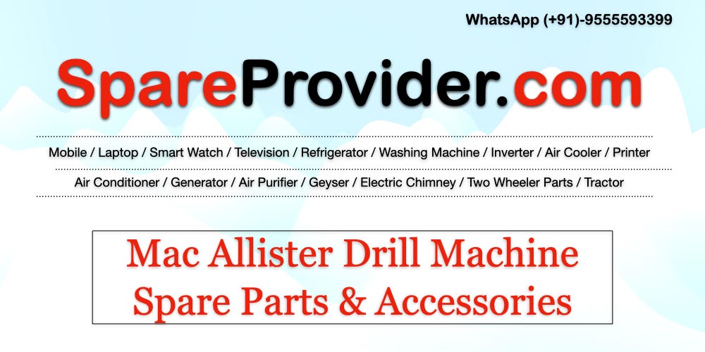 Mac Allister Drill Machine Spare Parts & Accessories | Drill Machine ...