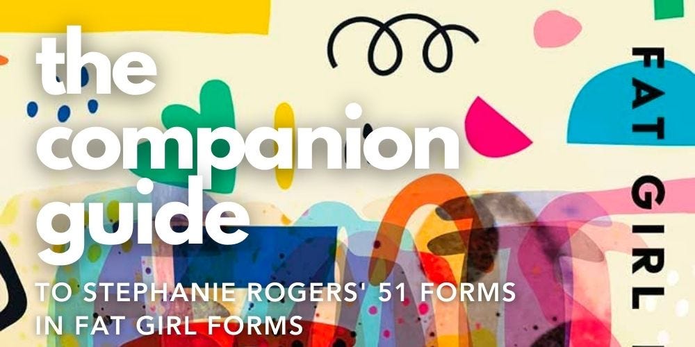 A Companion Guide for the 51 Poetic Forms from Stephanie Rogers' Fat ...