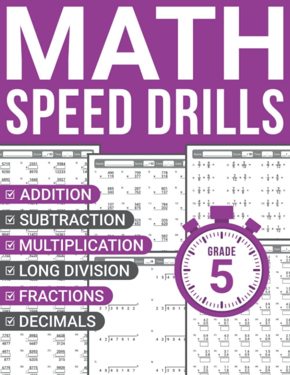 [READ][BEST]} Math Speed Drills 5th Grade: Math Problems for Clever ...
