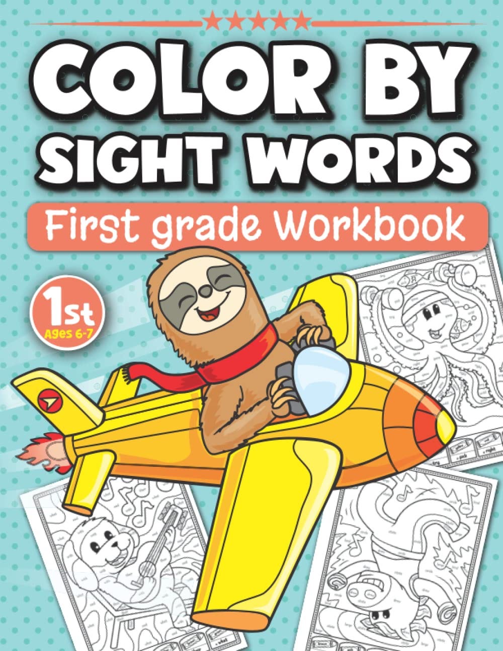 [EBOOK][BEST]} Color By Sight Words First Grade Workbook Ages 6–7: Fun ...