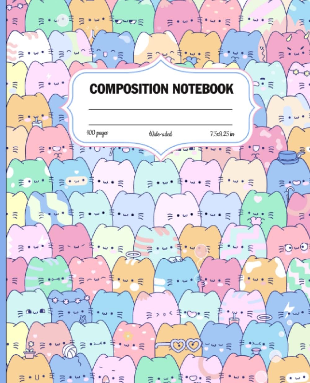 [PDF][BEST]} Composition Notebook Wide Ruled: Cute Kawaii Cats with ...